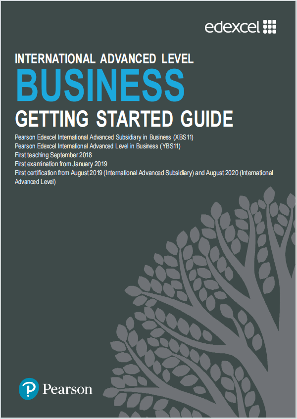 Alevel爱德思考试局商业教材下载《IAL Business Getting Started Guide》